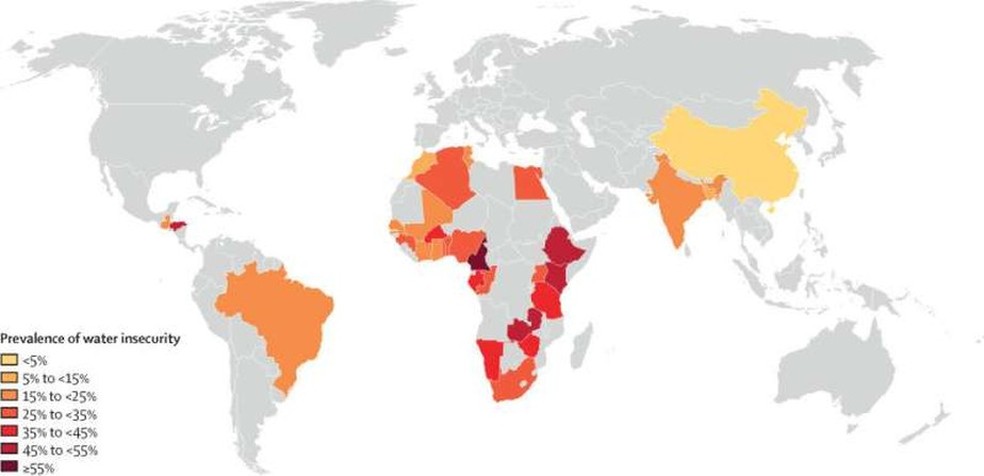 436 milhões sofrem com insegurança hídrica em países de baixa e média ...